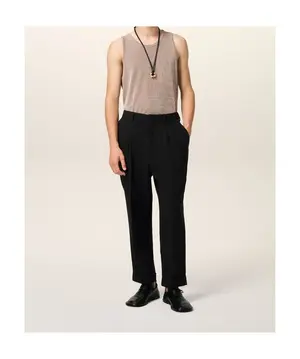 AMI Paris Carrot Fit Trousers - Black