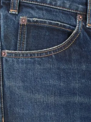Celine Kurt Jeans In Dark Stone Wash Denim