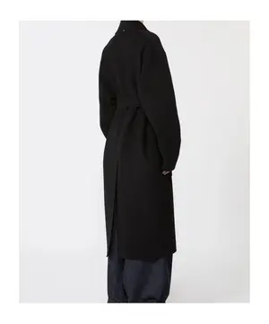 Sportmax Belted Long Coat - Black