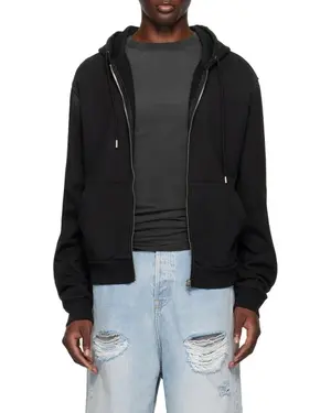 We11Done Cotton Hoodie - Black