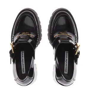 Alexander Wang Carter 95mm Loafer Style Pumps With Buckle Detail
