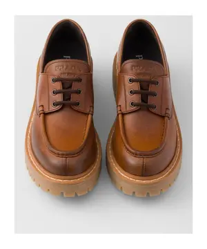 Prada Vintage Lace-up Shoes - Cognac