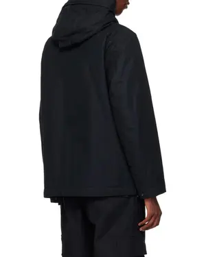 Stone Island Hooded Zip-up Jacket - Black
