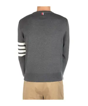 Thom Browne 4-bar Knit Jumper - Medium Gray