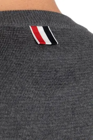 Thom Browne 4-bar Knit Jumper - Medium Gray