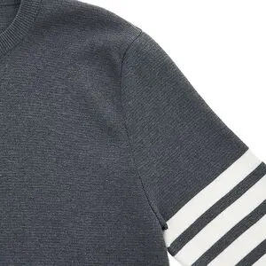 Thom Browne 4-bar Crewneck Jumper - Medium Grey