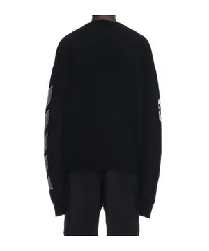 Off-White Logo Embroidered Knit Cardigan