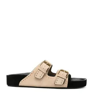 Women's Buckled Slip-On Sandals