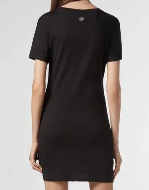 Philipp Plein Logo Embellished T-shirt Dress
