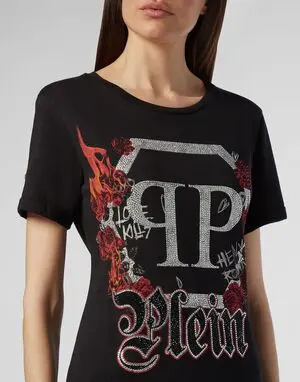 Philipp Plein Logo Embellished T-shirt Dress
