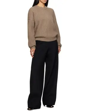 Khaite Manuela Crewneck Sweater - Barley