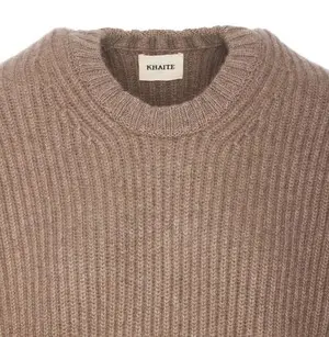 Khaite Manuela Crewneck Sweater - Barley