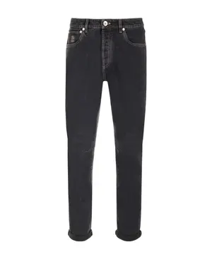 Brunello Cucinelli Slim Fit Jeans With Logo Detail