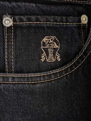 Brunello Cucinelli Slim Fit Jeans With Logo Detail