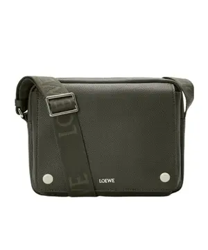 Loewe Logo Printed Xs Messenger Bag - Deep Khaki Green