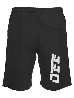 Off-White 90's Logo Print Track Shorts - Black