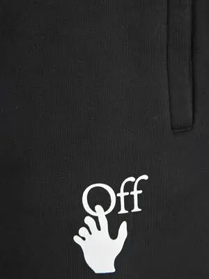 Off-White 90's Logo Print Track Shorts - Black