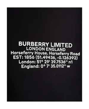 Burberry Printed Drawstring Hoodie - Black