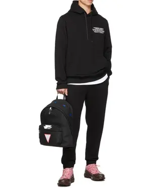 Burberry Printed Drawstring Hoodie - Black