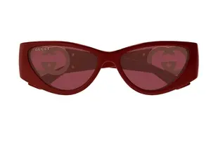 Gucci Gucci Eyewear Cat-Eye Frame Sunglasses Red