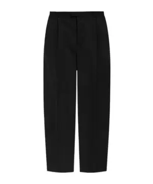 Bottega Veneta Pleated Straight Leg Trousers - Black