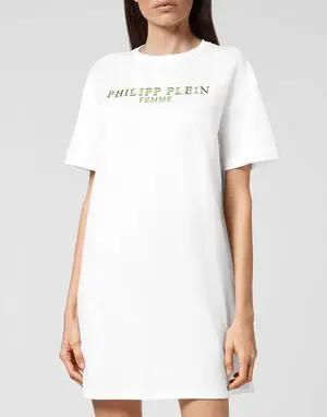 Philipp Plein Logo Detail T-shirt Dress