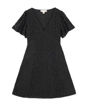 Michael Kors Puff Sleeved Lace Mini Dress