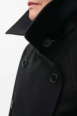 Loewe Double-breasted Wool And Cashmere Coat - Black