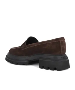 Hogan Slip-on Loafers With Embossed Detail - Black