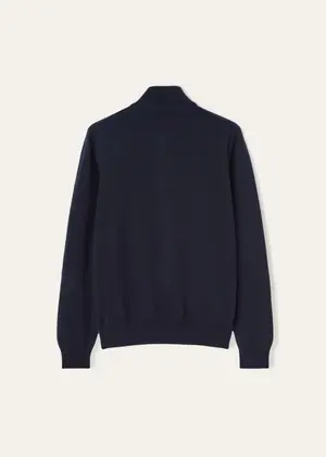 Loro Piana High-neck Knitted Jumper With Zip Detail - Black