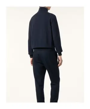 Loro Piana High-neck Knitted Jumper With Zip Detail - Black