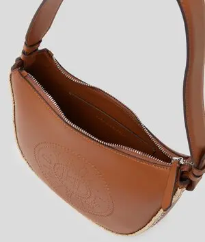 Karl Lagerfeld Perforated Logo Shoulder Bag