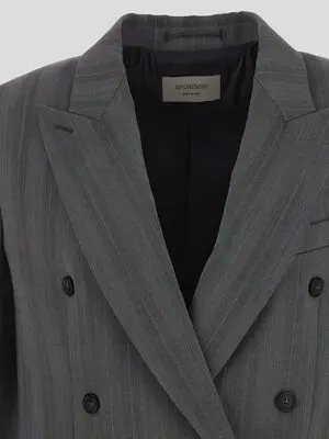 Sportmax Striped Double-breasted Jacket