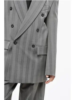 Sportmax Striped Double-breasted Jacket