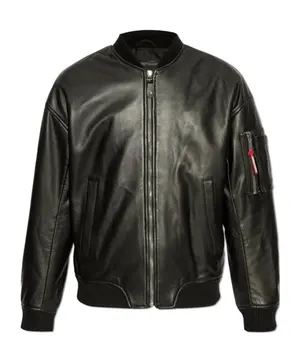 Dsquared2 Zip-up Leather Bomber Jacket