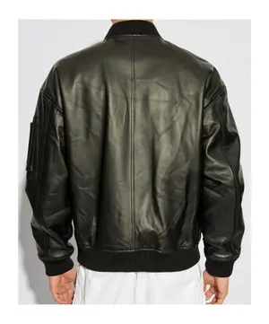 Dsquared2 Zip-up Leather Bomber Jacket