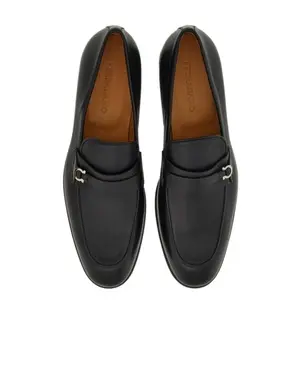 FERRAGAMO Gancini-buckle Loafers - Black
