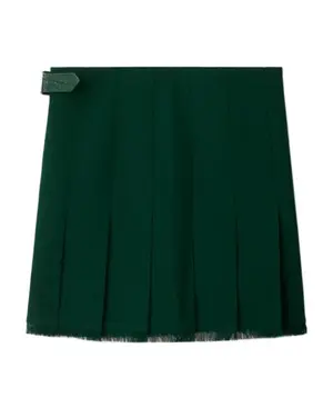 Burberry Pleated Frayed-edge Mini Skirt