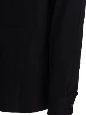 Zegna Cashmere Pocket-detail Overshirt - Black