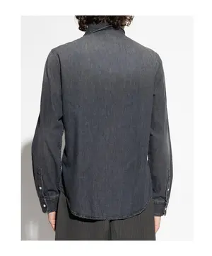 Versace Embroidered Denim Shirt