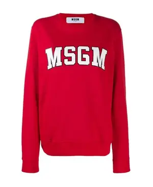 MSGM Round Neck Sweatshirt - Red