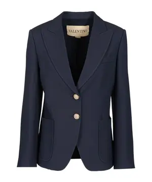 VALENTINO Valentino Single-Breasted Blazer With Patch Pockets