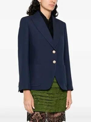 Valentino Garavani Single-breasted Blazer With Patch Pockets - Black