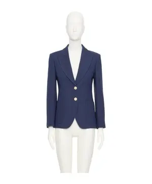 Valentino Garavani Single-breasted Blazer With Patch Pockets - Blue
