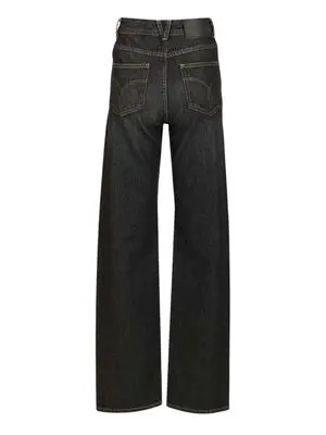 Versace Embellished Straight Leg Jeans - Black