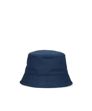 Marni Embroidered Logo Twill Bucket Hat - Blue