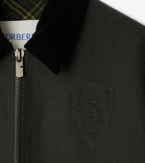 Burberry Zip-up Jacket With B-shaped Decal