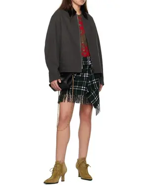 Burberry Zip-up Jacket With B-shaped Decal