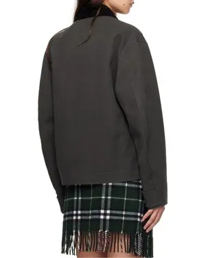 Burberry Zip-up Jacket With B-shaped Decal