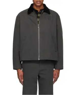 Burberry Zip-up Jacket With B-shaped Decal